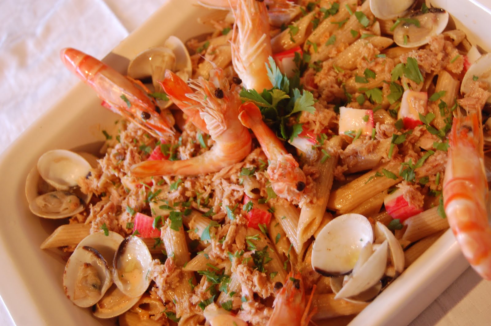 Receitas da Meire: Penne al mare