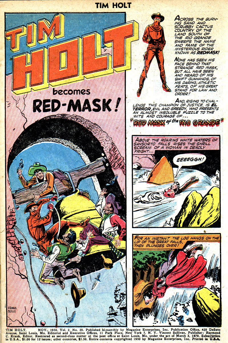 Four-Color Shadows: Tim Holt Becomes Red Mask-Frank Bolle-1950