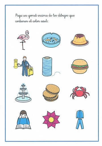 EL BLOG DE EVA: FICHAS PARA TRABAJAR EL COLOR AZUL
