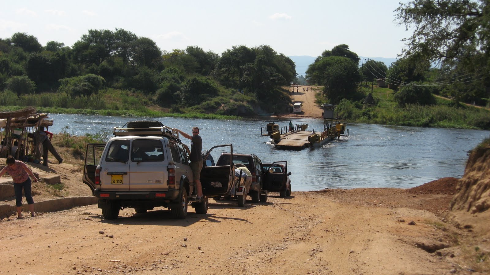 Andy's round the world trip: The river pontoon.