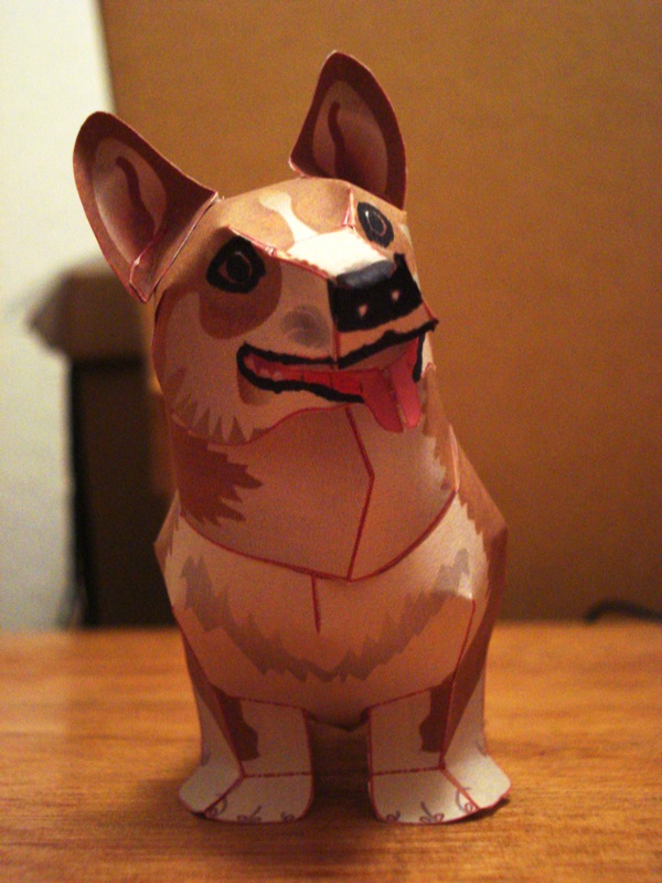 Papiers, no >}}> : Papercraft 5 - Welsh Corgi Pembroke