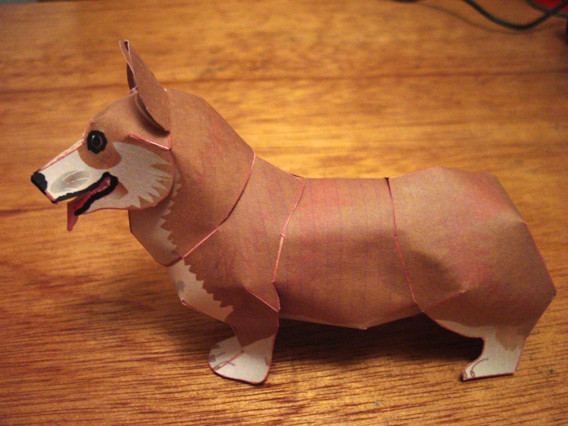 Papiers, no >}}> : Papercraft 5 - Welsh Corgi Pembroke