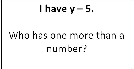 TCSD Mathematics: I Have/Who Has Du Jour!