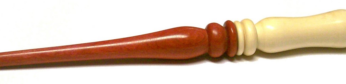 Muggle Wandmaker: Wand Details: Angel Wand - Pink Ivory and Holly