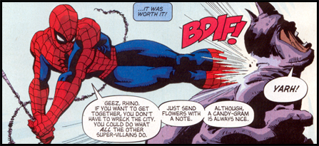 Analysis of Spider-Man kicking people to the face