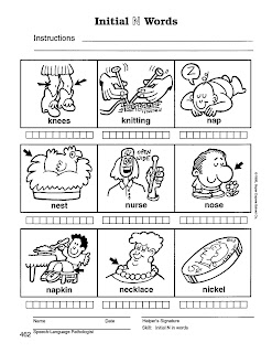 Speech Therapy with Miss Nicole: N initial words