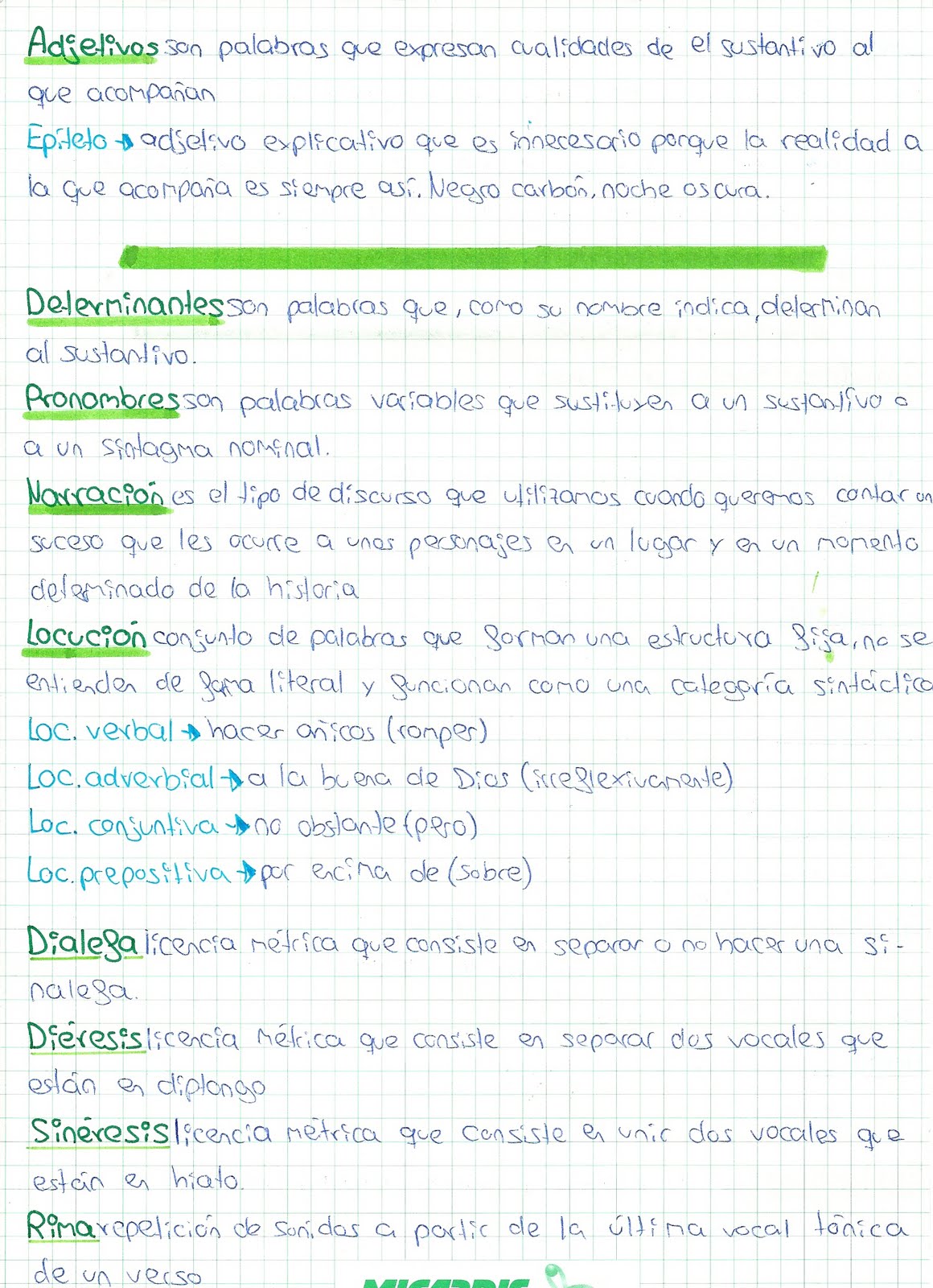 Los apuntes: Apuntes de Lengua II