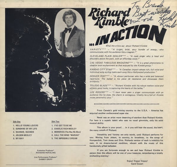 Appearing In The Motel Lounge: Richard Kimble ...In Action