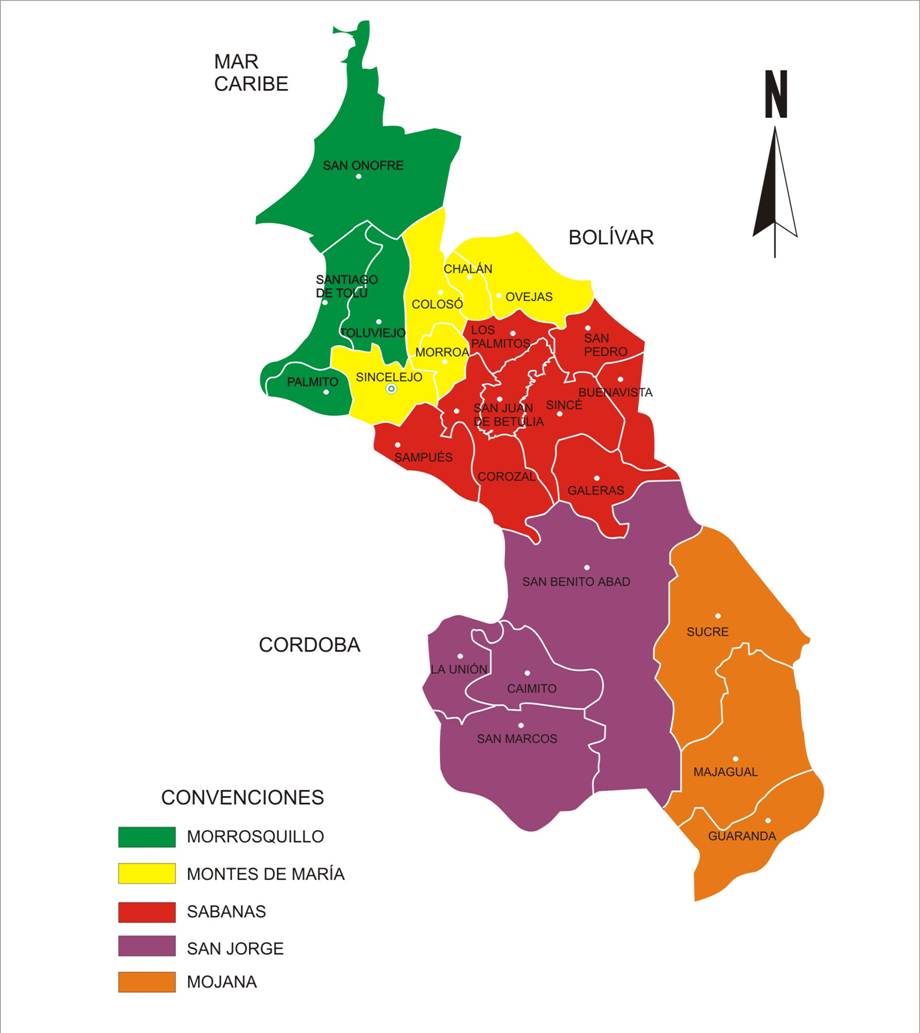 REGIÓN CARIBE DE COLOMBIA: Departamento de Sucre