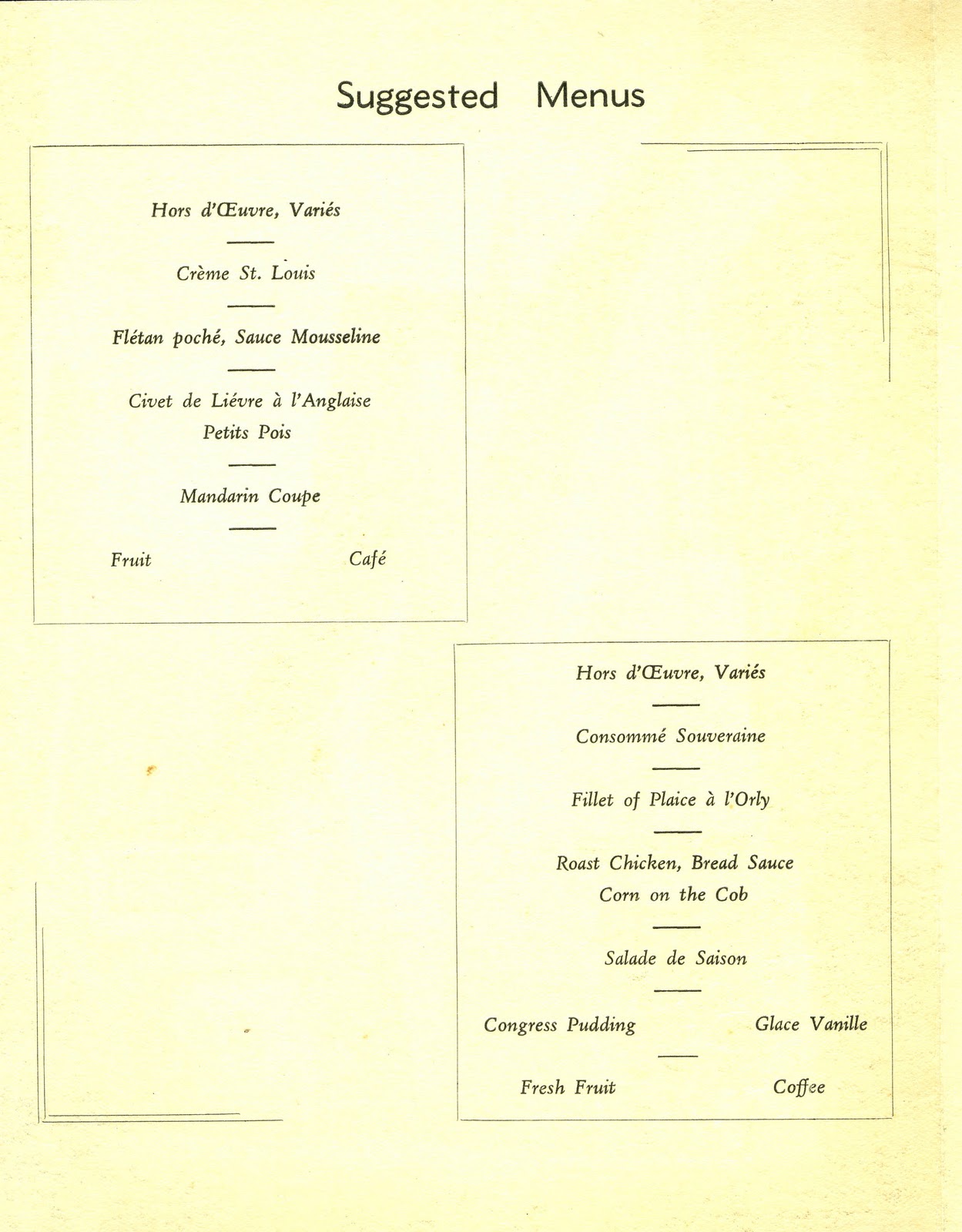 Cruise Ship Menus: Cunard White Star R.M.S. Queen Mary 1950 Dinner Menu