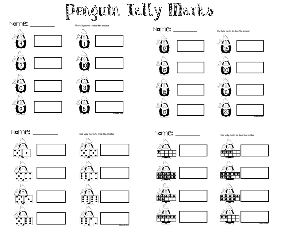 Welcome to Kinderglynn: Penguin Tally Marks