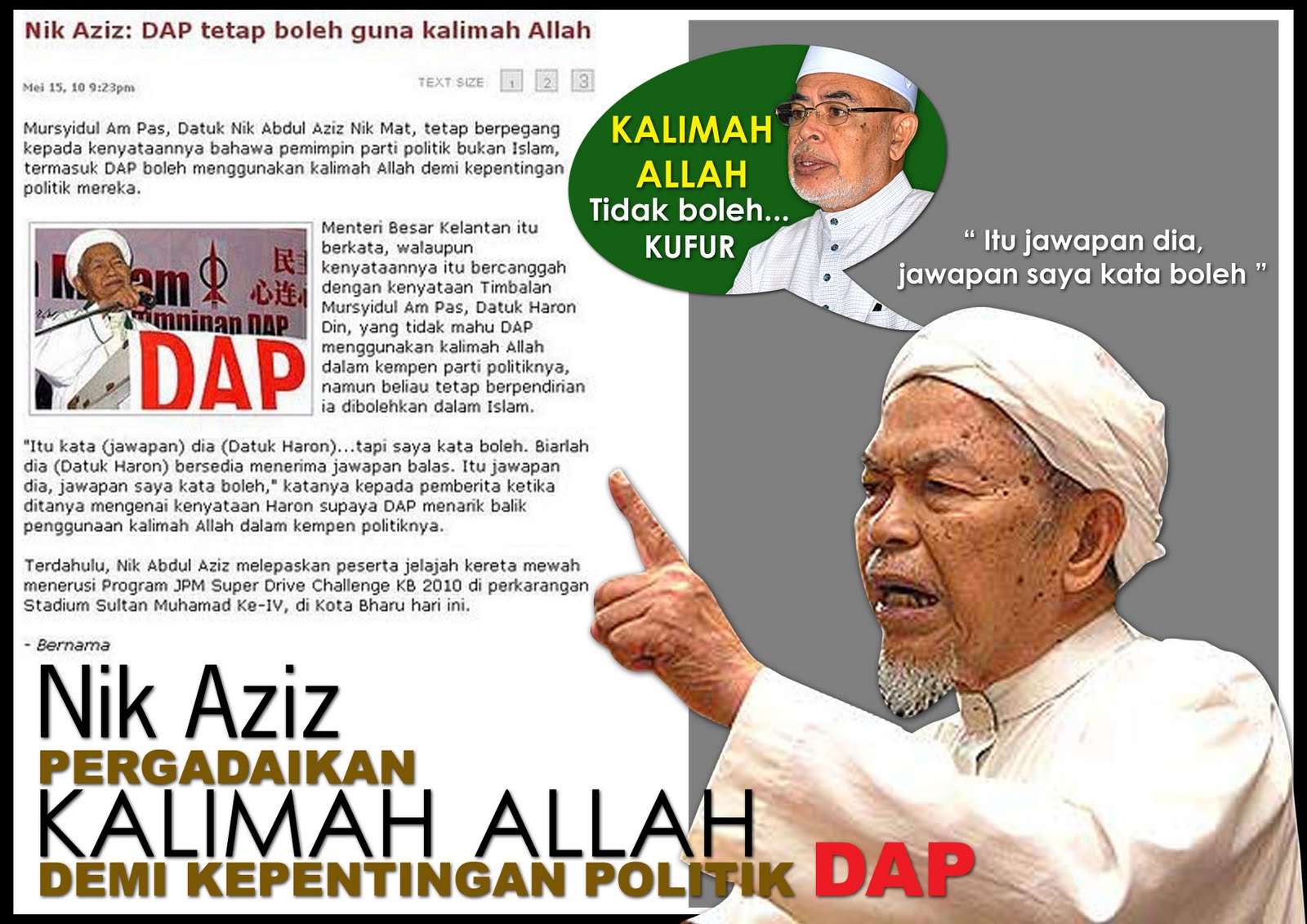 tunku: 100-Day Reform: Wait For Opposition To Rule, Says Nik Aziz