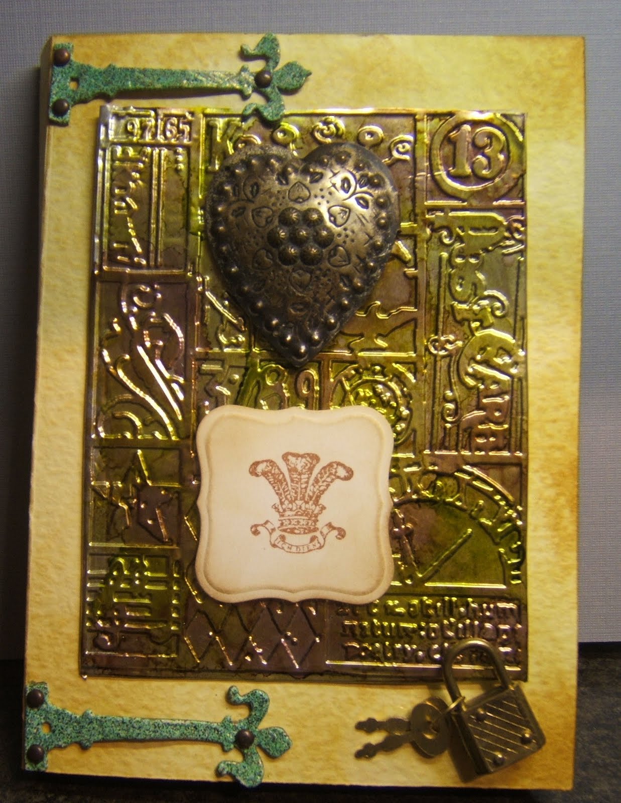 night time stamping: altered book cover