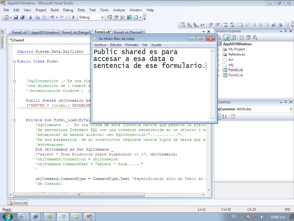 Microsoft SQL Server 2005: Conexión a Base de Datos SQL Server con ADO.Net