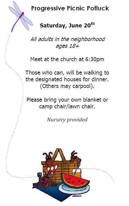 LDS ACTIVITY IDEAS: Progressive Picnic Potluck