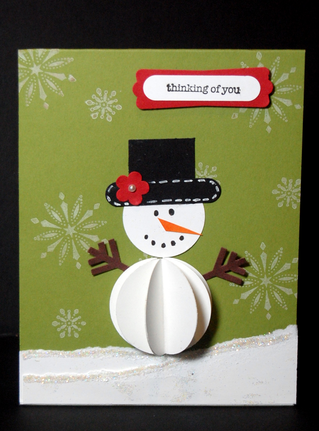 Patty Creates: 3-D Snowman card