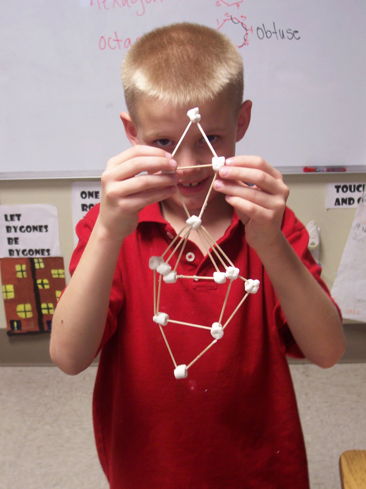 Miss Bond's 3rd Grade: Geometry with marshmallows and toothpicks