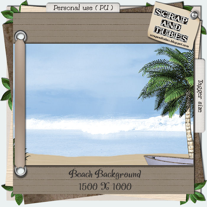 Freebie - Beach Background (PU) | Scrap and Tubes Designs