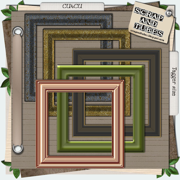 Freebie - Square Frames (CU4CU) | Scrap and Tubes Designs