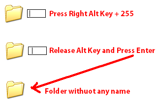 Make Folder or File Without A Name ~ Free Tips & Tricks for Computer