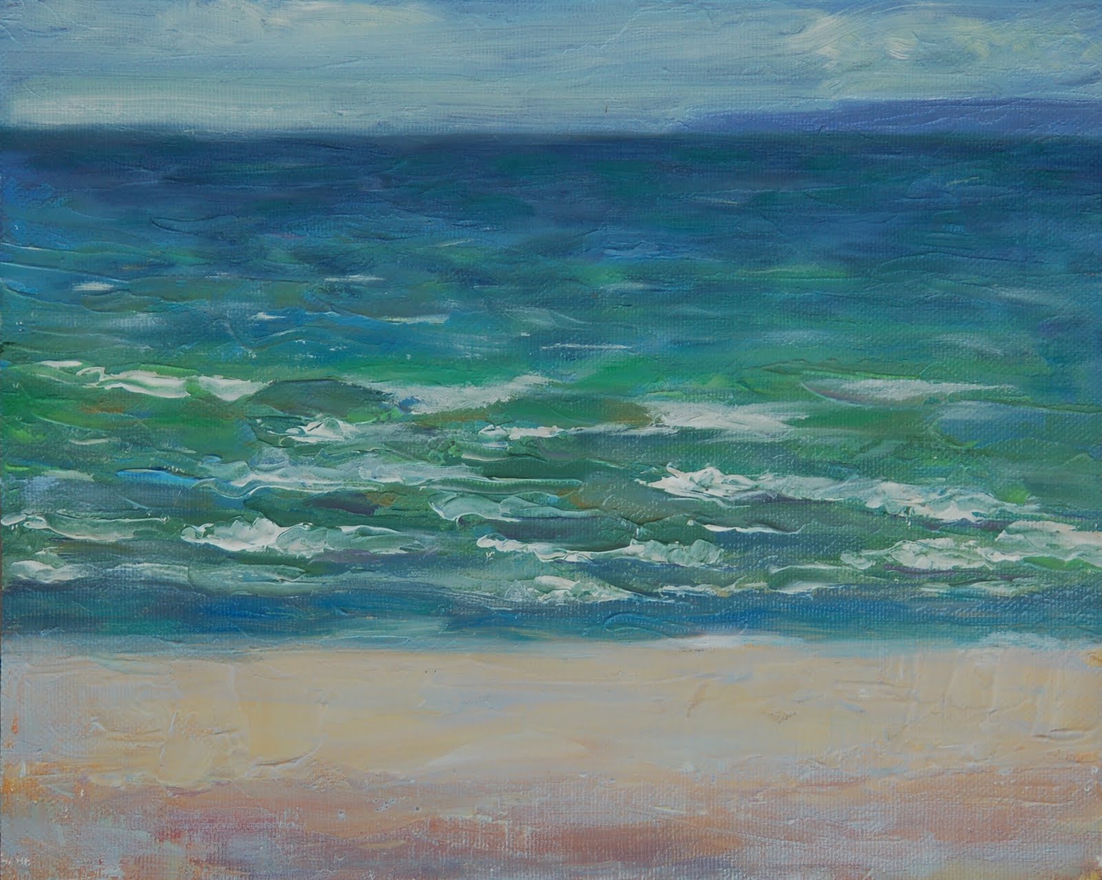 PAINTING COLOR AND LIGHT: Beachscape #3 - 8x10, oil on panel