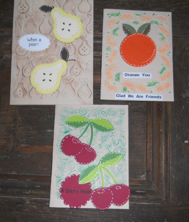 kards by kathi: Trio of Fruit cards