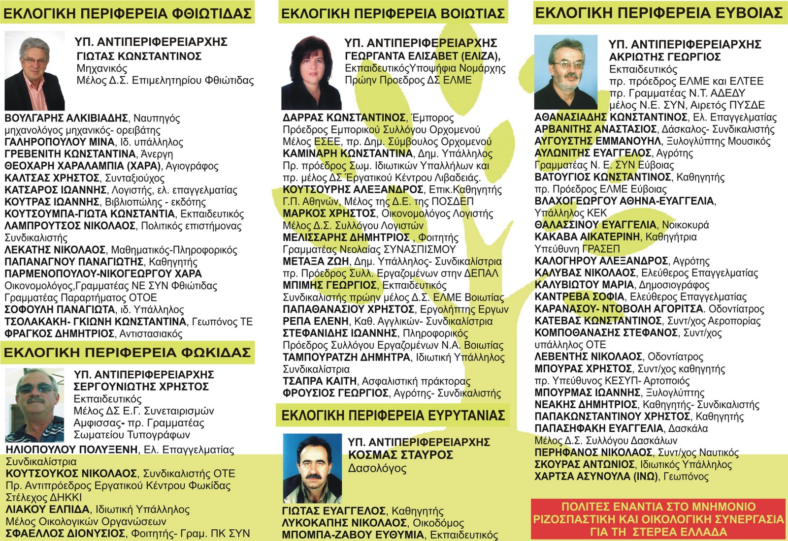 ΡΙΖΟΣΠΑΣΤΙΚΗ & ΟΙΚΟΛΟΓΙΚΗ ΣΥΝΕΡΓΑΣΙΑ ΓΙΑ ΤΗΝ ΣΤΕΡΕΑ ΕΛΛΑΔΑ: TΟ ...