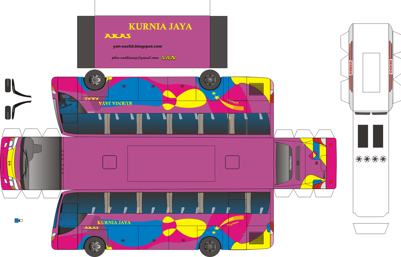 Yan's post: papercraft bus