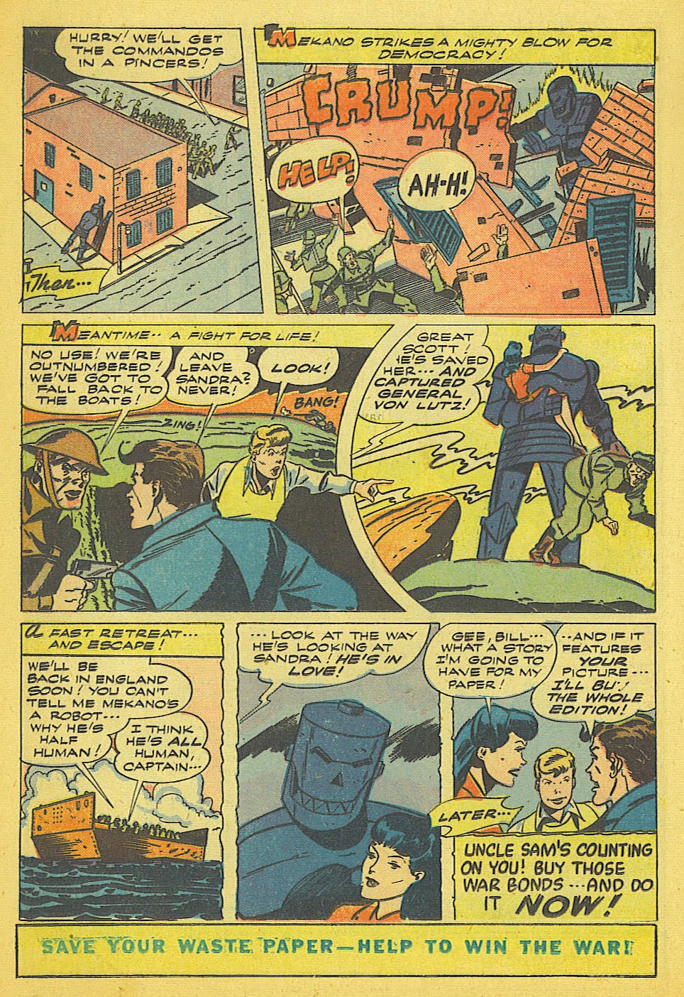 The Comic Book Catacombs: Mekano in "The Origin of Mekano" (Nedor;1944)