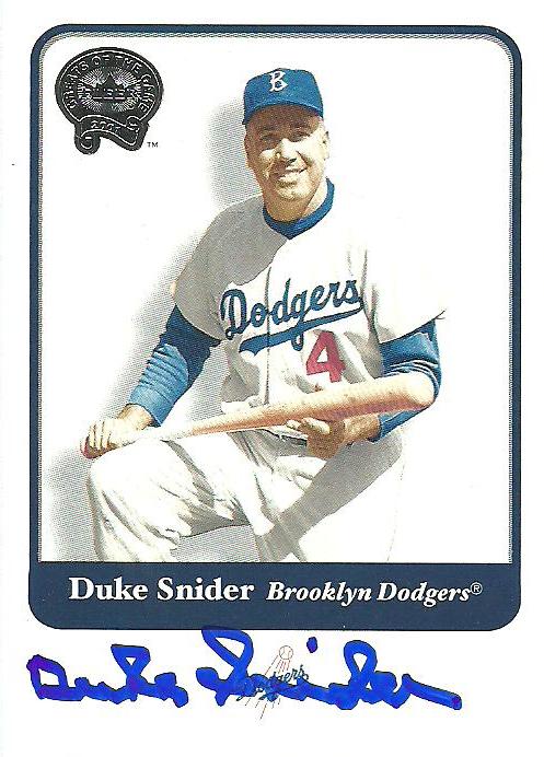 It's like having my own Card Shop: TTM Success: Duke Snider