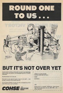 COHSE: COHSE 1988 Nurses Strike Poster