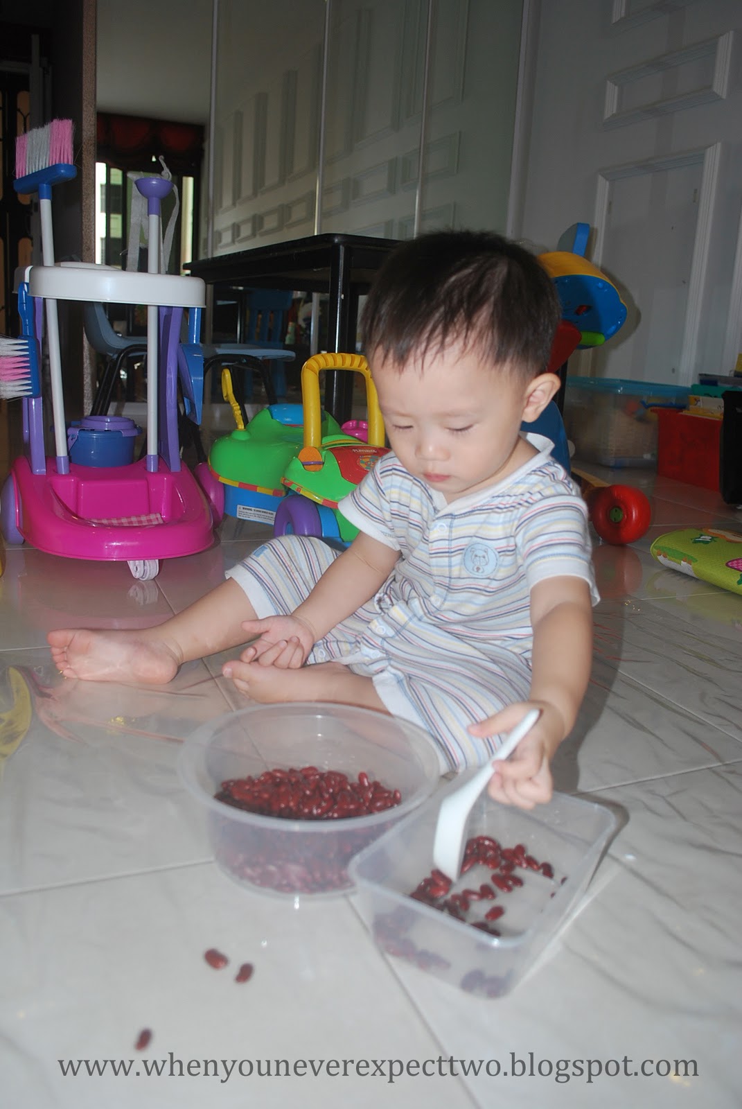 When You Never Expect Two: Fine Motor Skills Activity - Scooping Beans