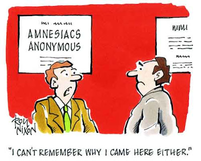 Roy Nixon's cartoon blog: Amnesia