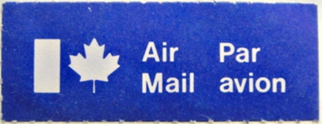 International Airmail And Priority Mail Labels: Canada: Airmail labels