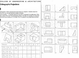 DrawingTech: Revision: Test 2 Orthographic Projection