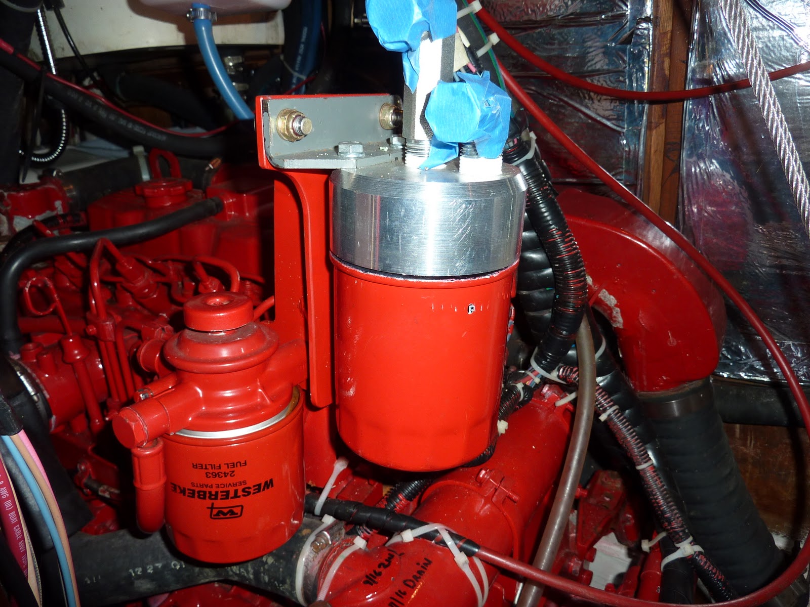 Boat Projects: Remote oil filter