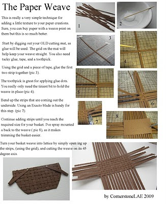 CornerstoneLAE: The Paper Weaving Tip Sheet