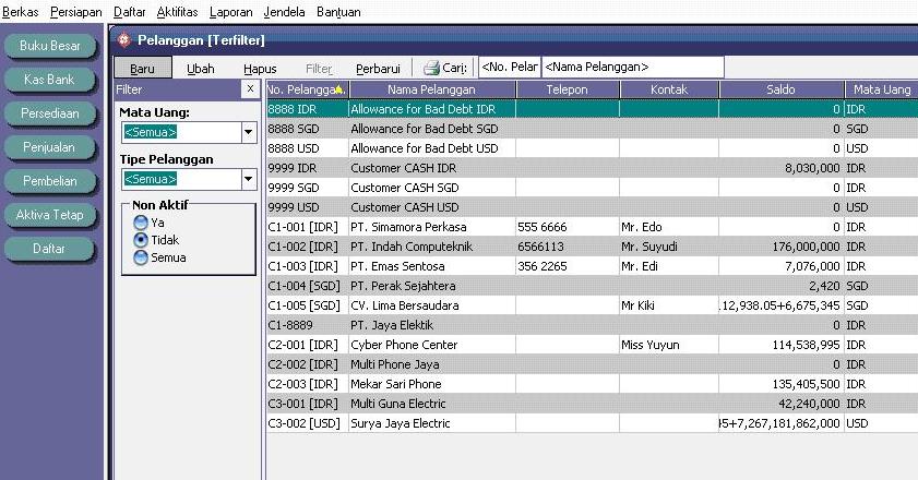 Program accurate 4: MENGINPUT PELANGGAN / CUSTOMER BARU (ACCURATE 3)
