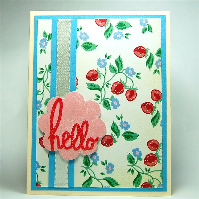 Capadia Designs: English Garden Hello Card