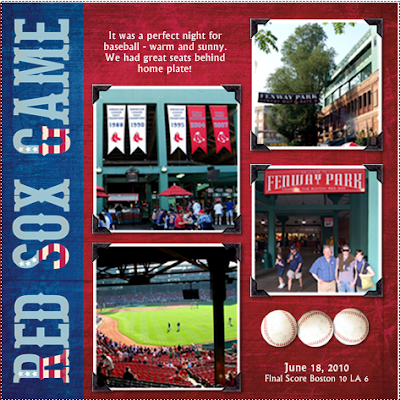 Capadia Designs: Red Sox Game - Digital Layout