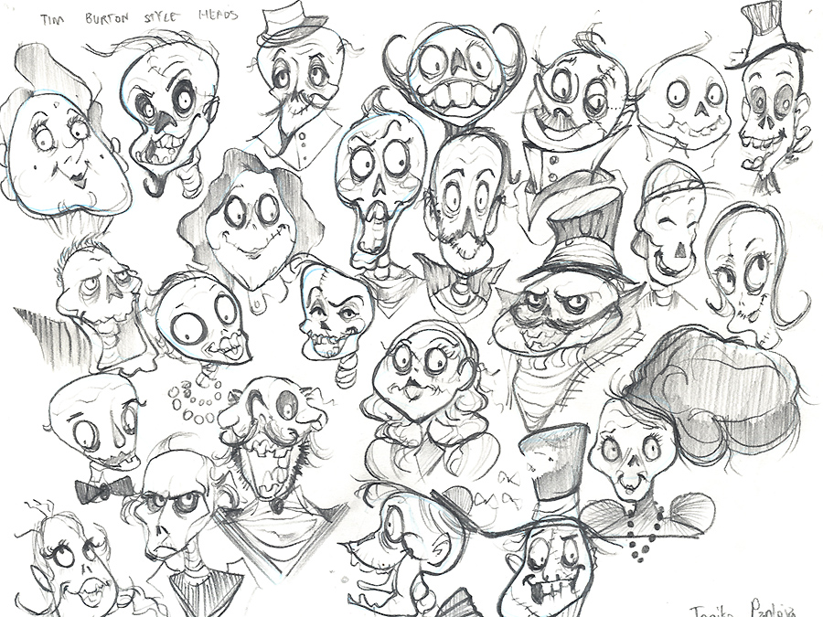 Corpse Bride Characters Drawings