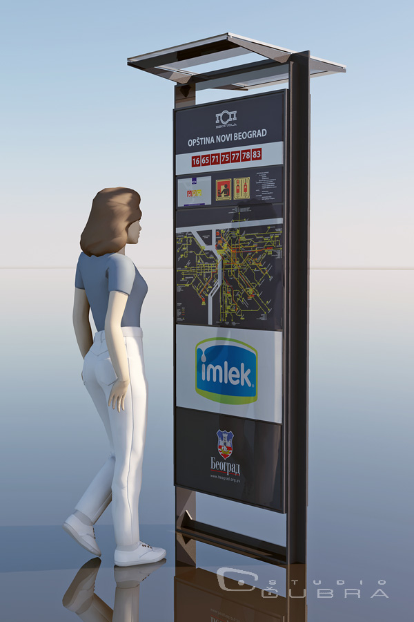 Studio Čubra: City Information and Advertising Panel "Totem"