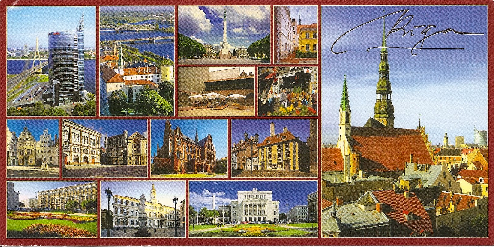 A Collection of Postcards: Towers of Riga, Latvia