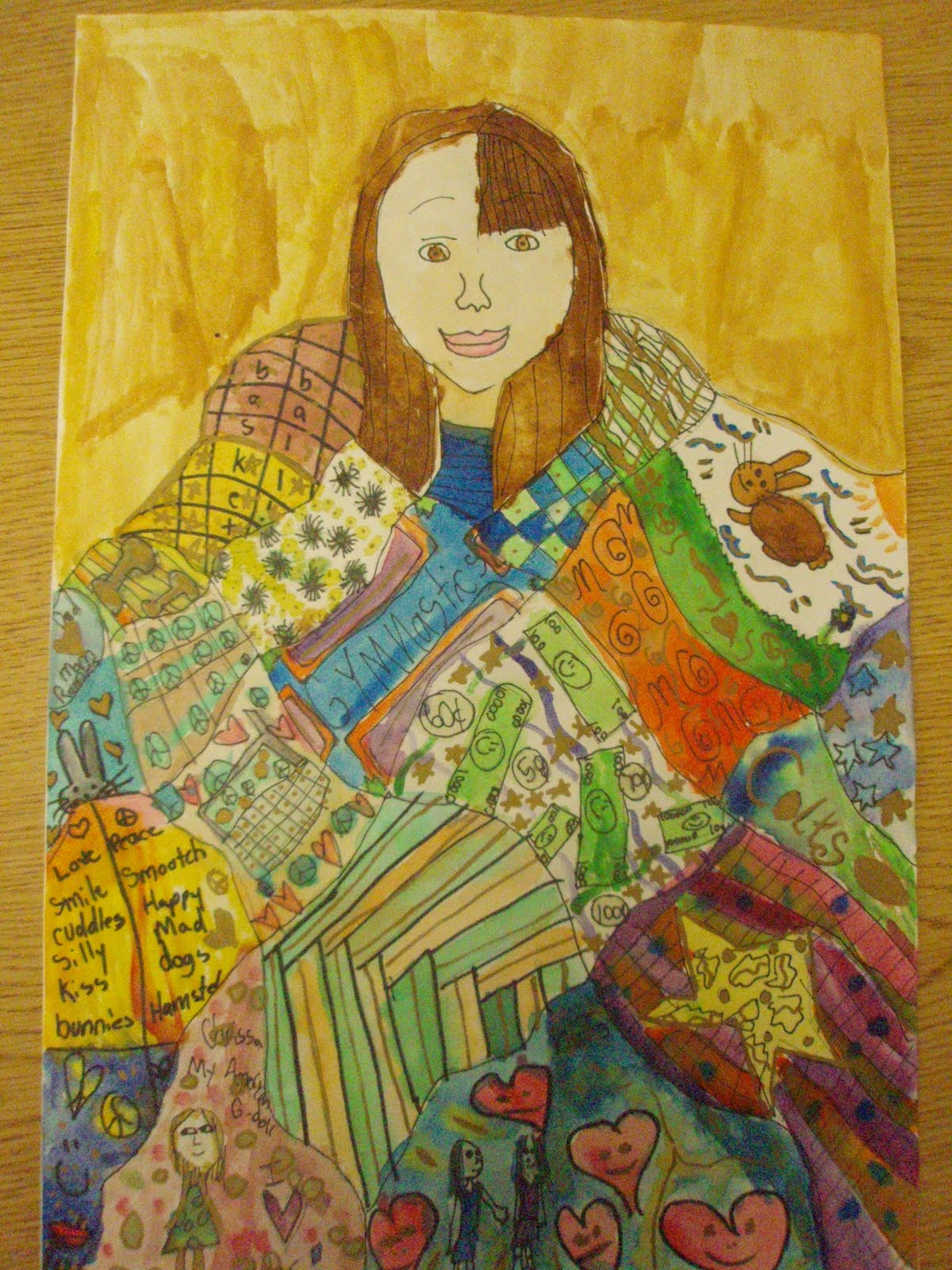 Ms. Matsuoka's Art Room: 4th Grade Gustav Klimt-inspired "Self ...