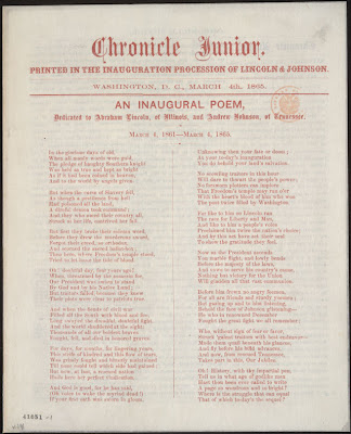Poets.net: Abraham Lincoln's 1865 Inaugural Poem