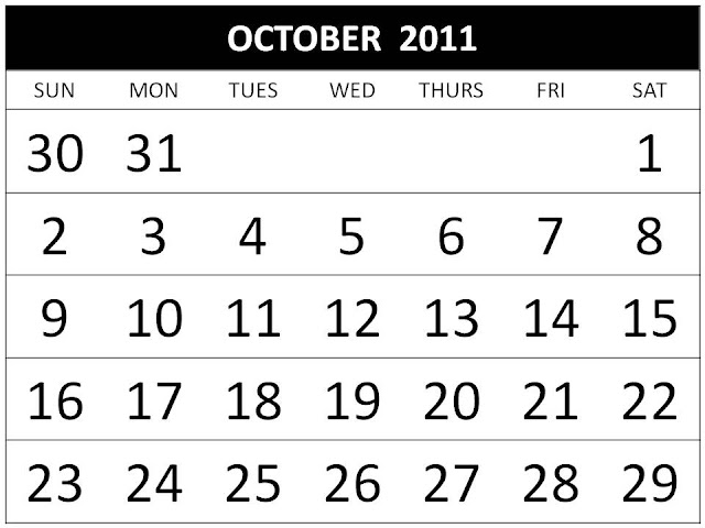 dersramerep: 2011 Calendar October