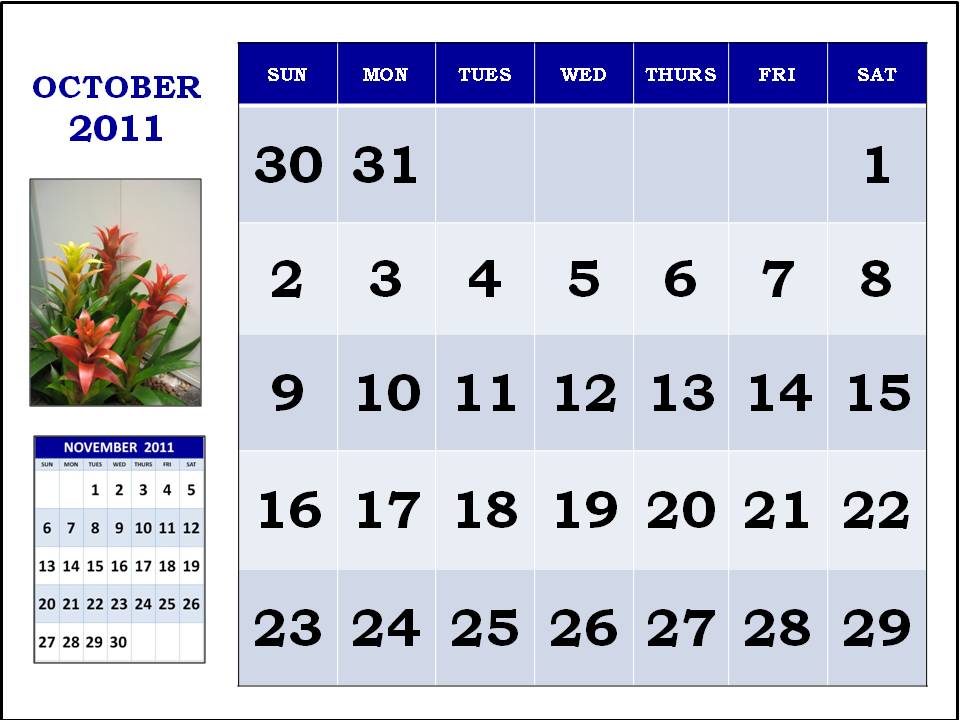 wallalaf: october calendar 2011
