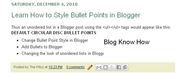 How to Change Bullet Point Style in Blogger (Blogspot) Lists | Blog ...