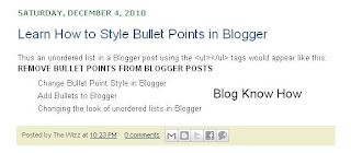 How to Change Bullet Point Style in Blogger (Blogspot) Lists | Blog ...