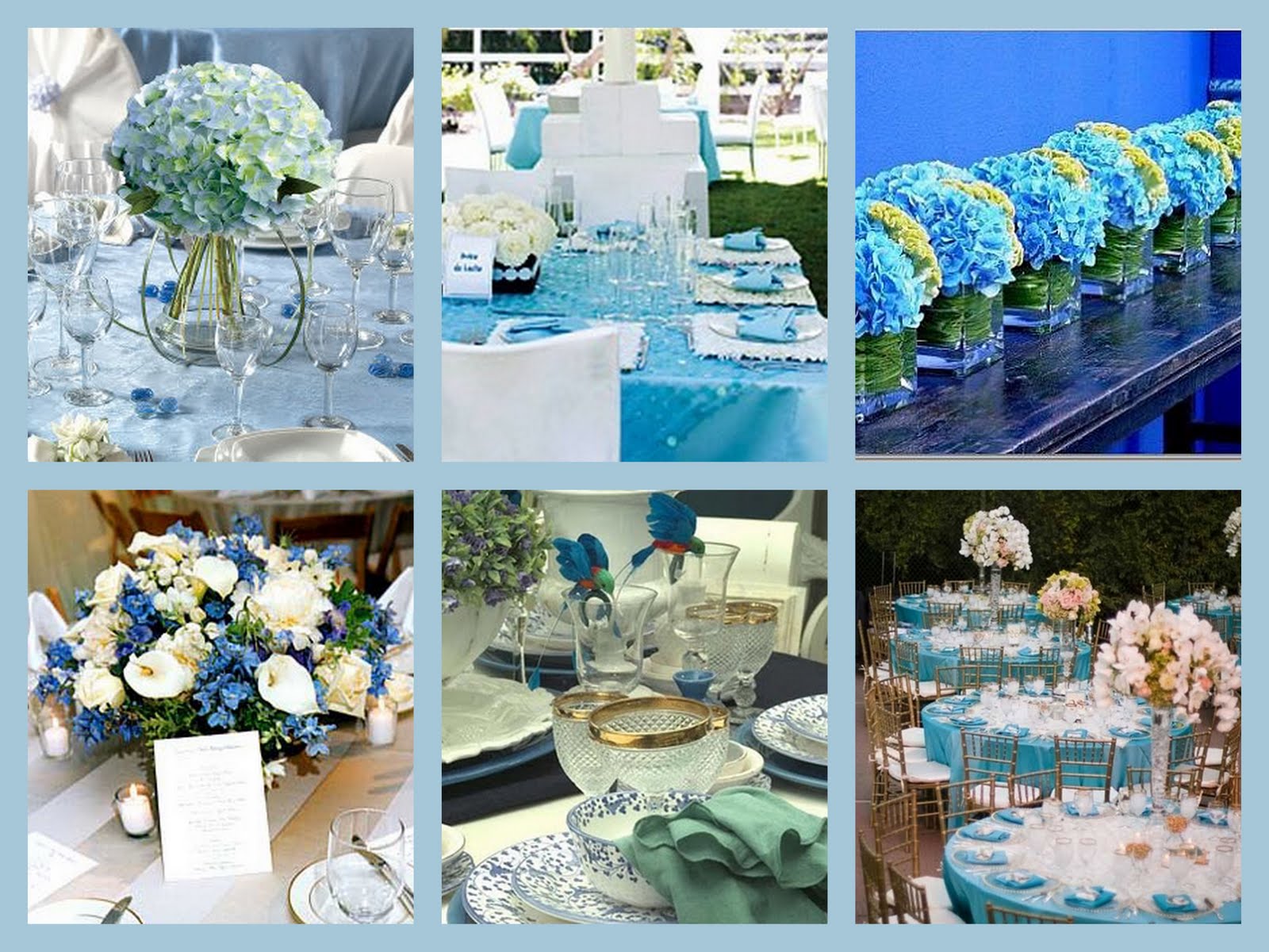 O Cantinho da Noiva: Casamento azul claro - Inspirações!